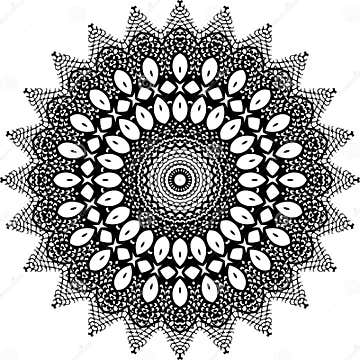 Vector Black and White Rounded Pattern Background, Vector Illustration ...