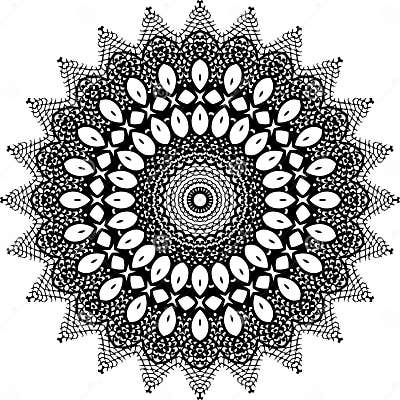 Vector Black and White Rounded Pattern Background, Vector Illustration ...