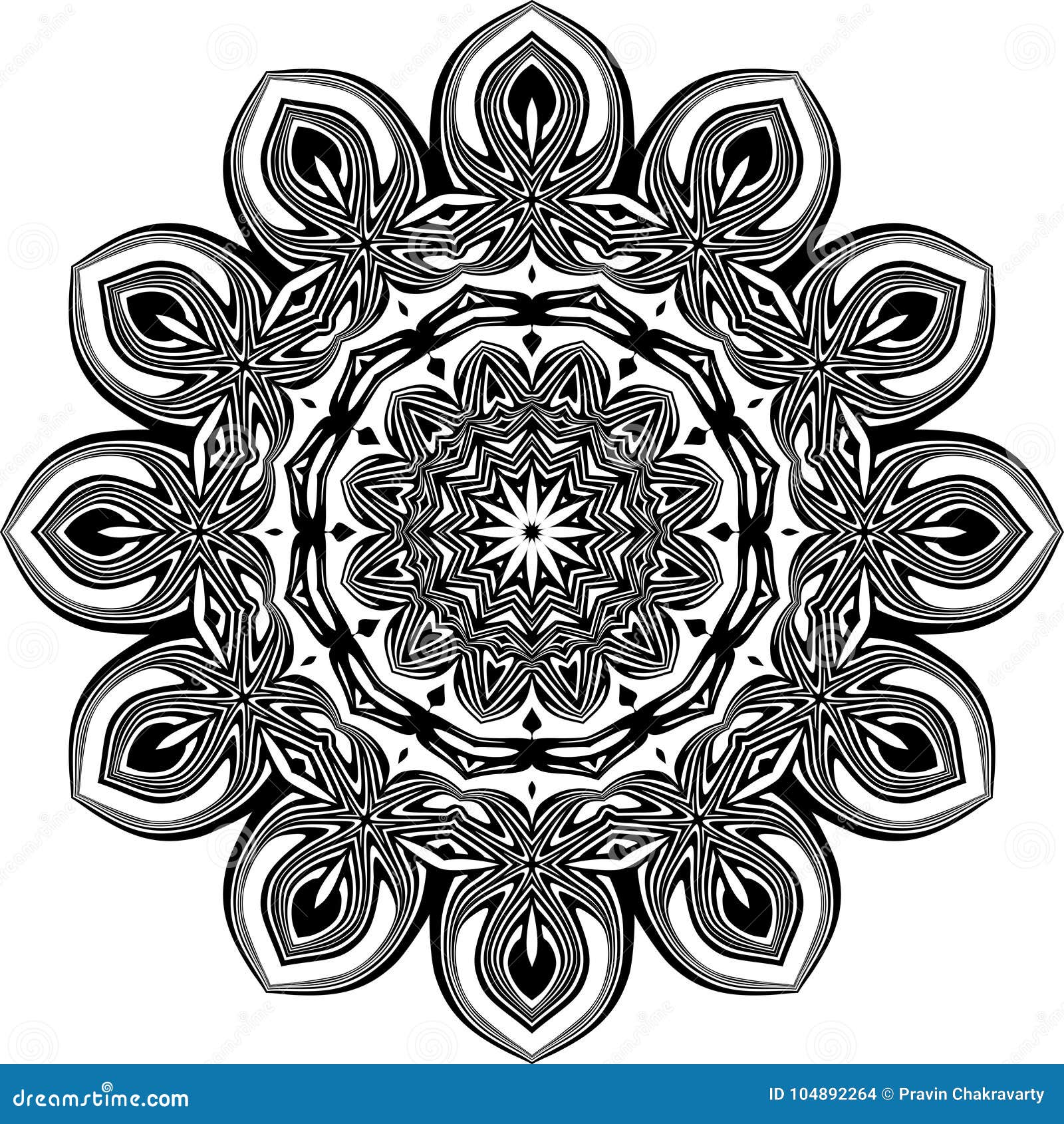 Vector Black and White Rounded Pattern Background, Vector Illustration ...