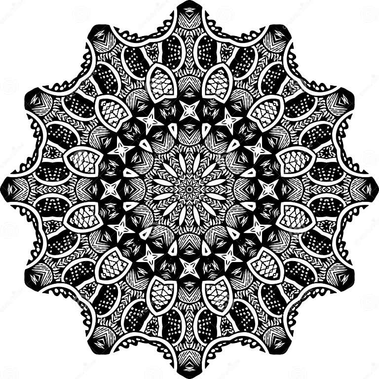 Vector Black and White Rounded Pattern Background, Vector Illustration ...