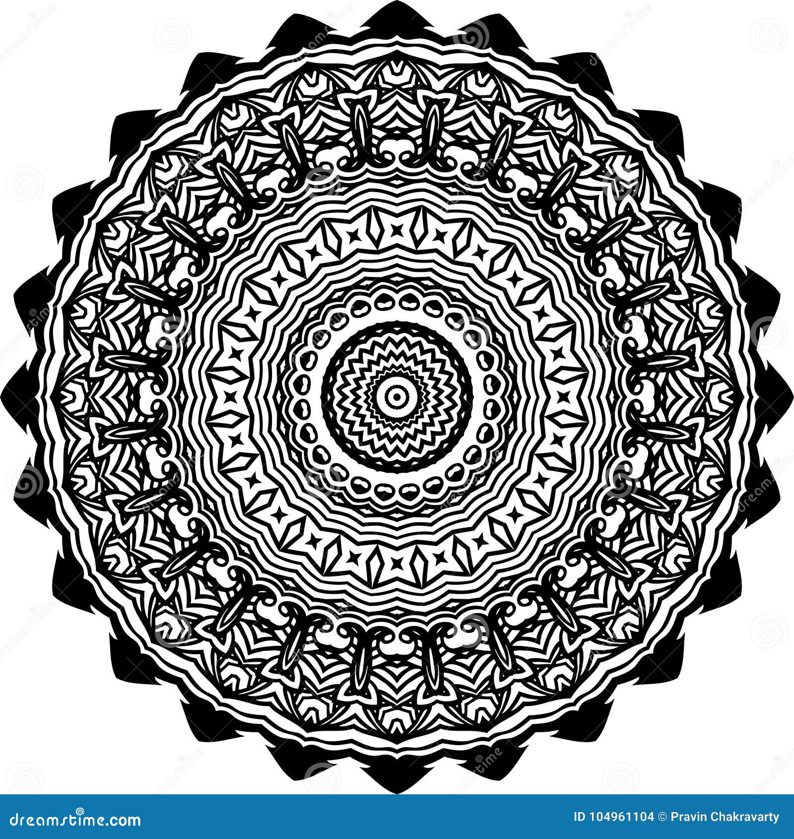 Vector Black and White Rounded Pattern Background, Vector Illustration ...