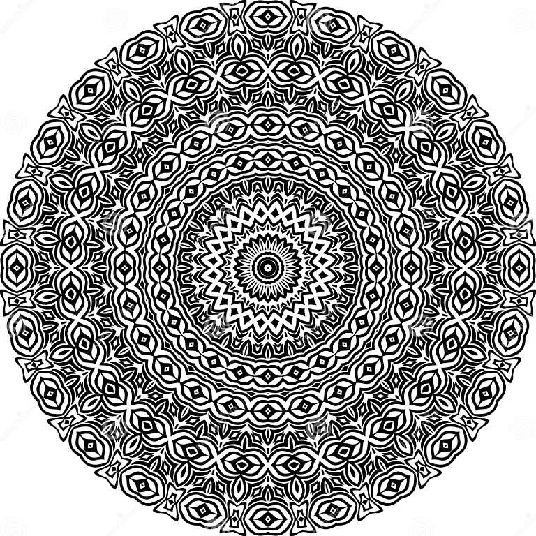 Vector Black and White Rounded Pattern Background, Vector Illustration ...