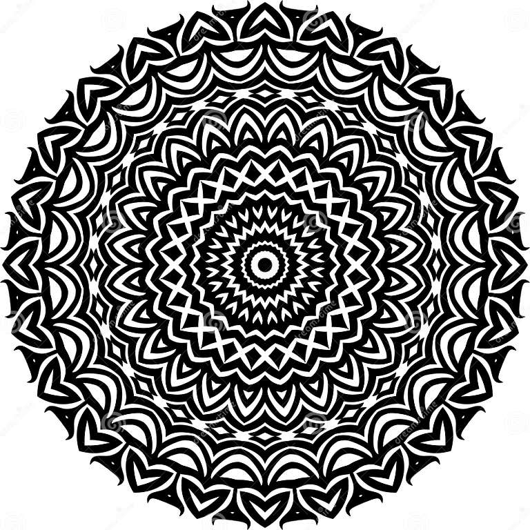 Vector Black and White Rounded Pattern Background, Vector Illustration ...