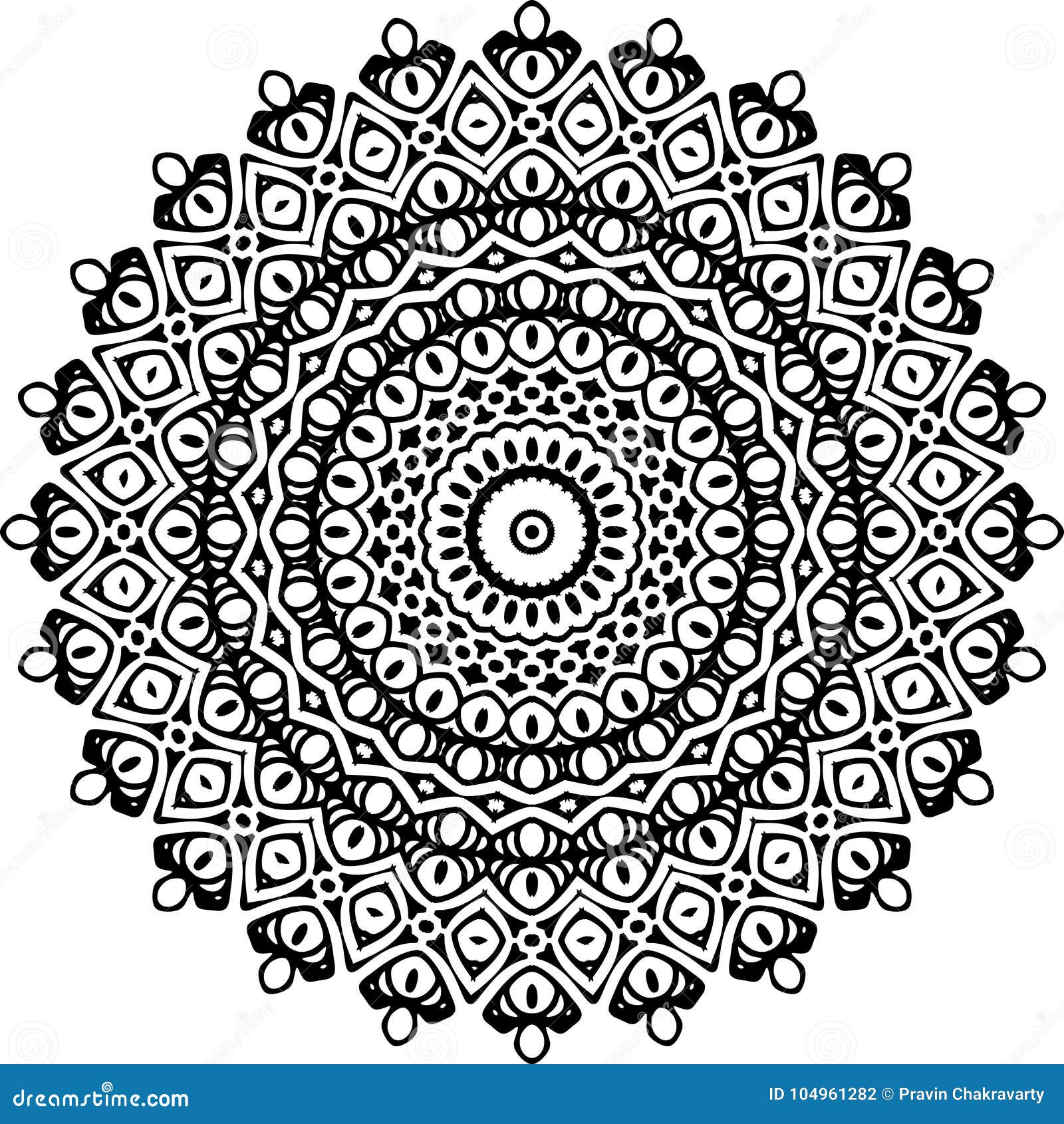 Vector Black and White Rounded Pattern Background, Vector Illustration ...