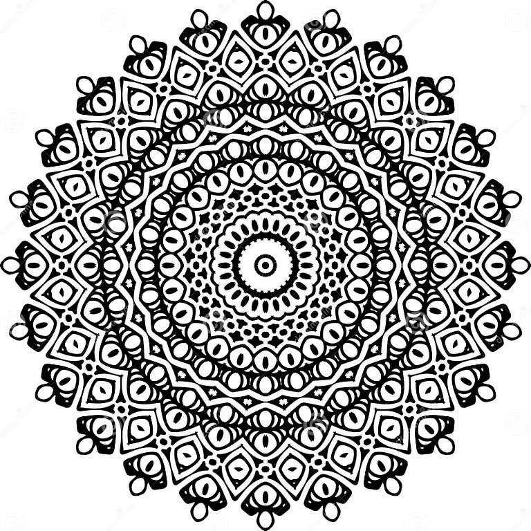 Vector Black and White Rounded Pattern Background, Vector Illustration ...