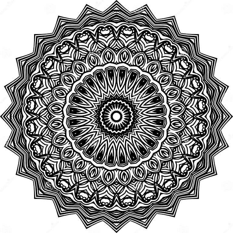 Vector Black and White Rounded Pattern Background, Vector Illustration ...