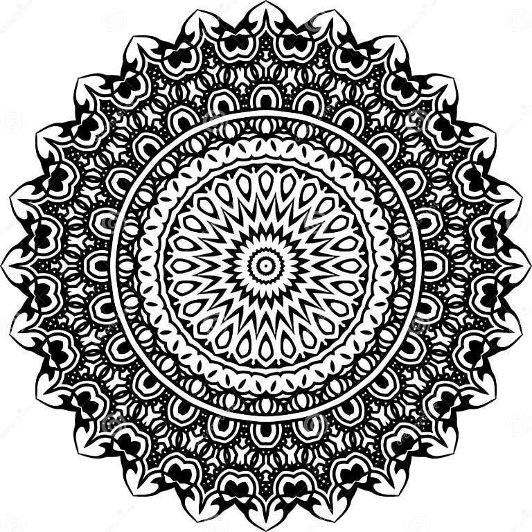 Vector Black and White Rounded Pattern Background, Vector Illustration ...