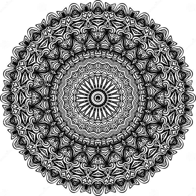 Vector Black and White Rounded Pattern Background, Vector Illustration ...