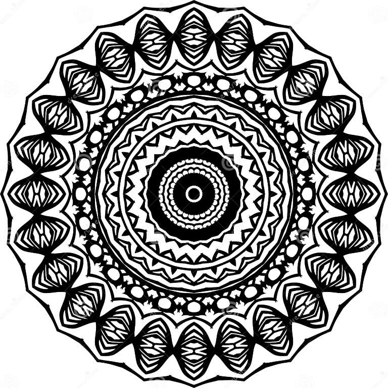 Vector Black and White Rounded Pattern Background, Vector Illustration ...