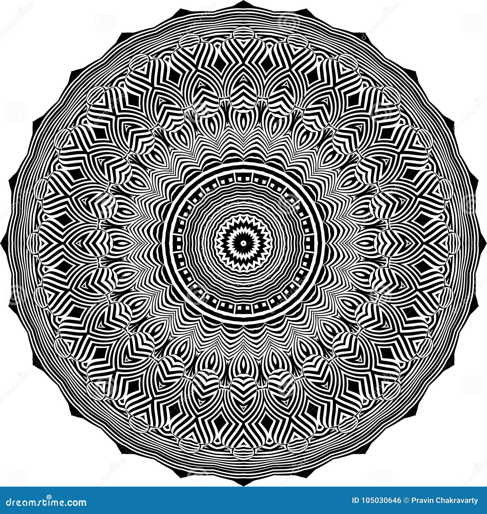 Vector Black and White Rounded Pattern Background, Vector Illustration ...