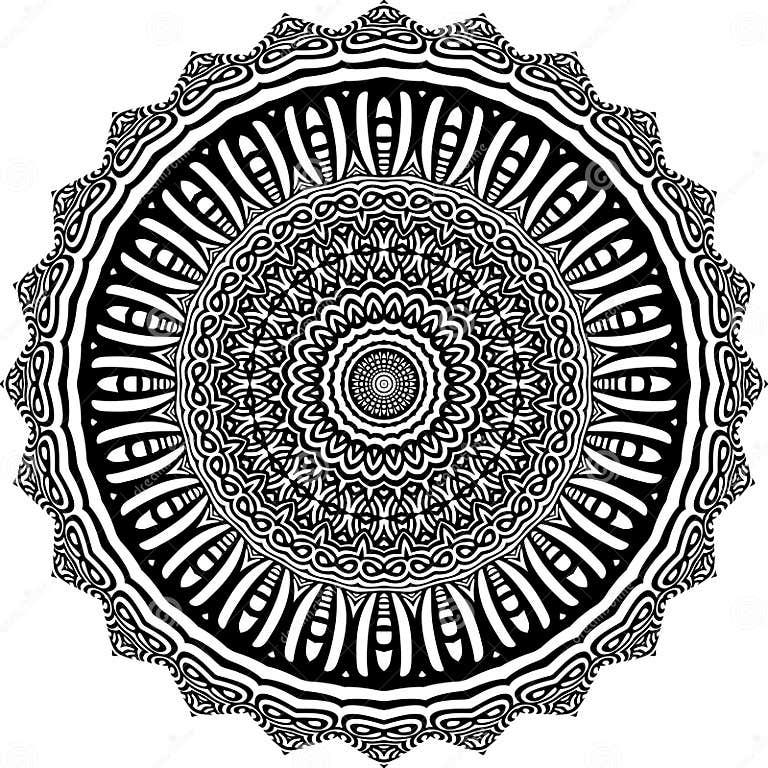 Vector Black and White Rounded Pattern Background, Vector Illustration ...