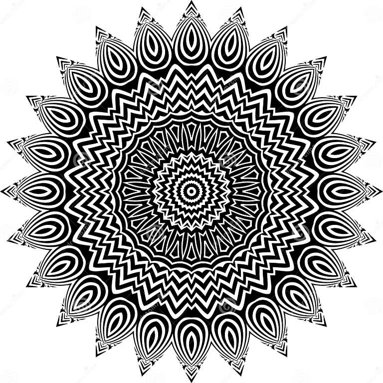 Vector Black and White Rounded Pattern Background, Vector Illustration ...