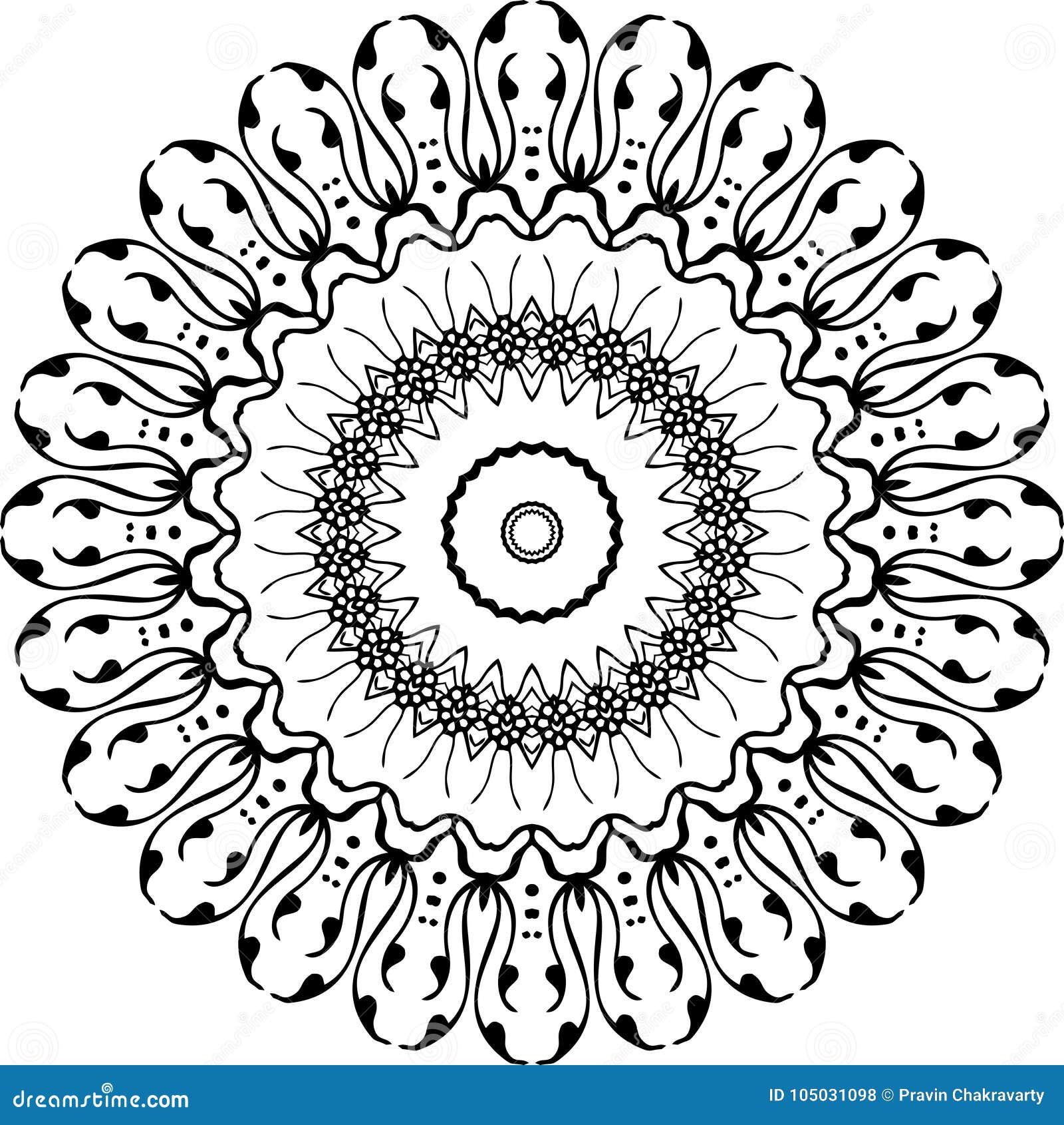 Vector Black and White Rounded Pattern Background, Vector Illustration ...