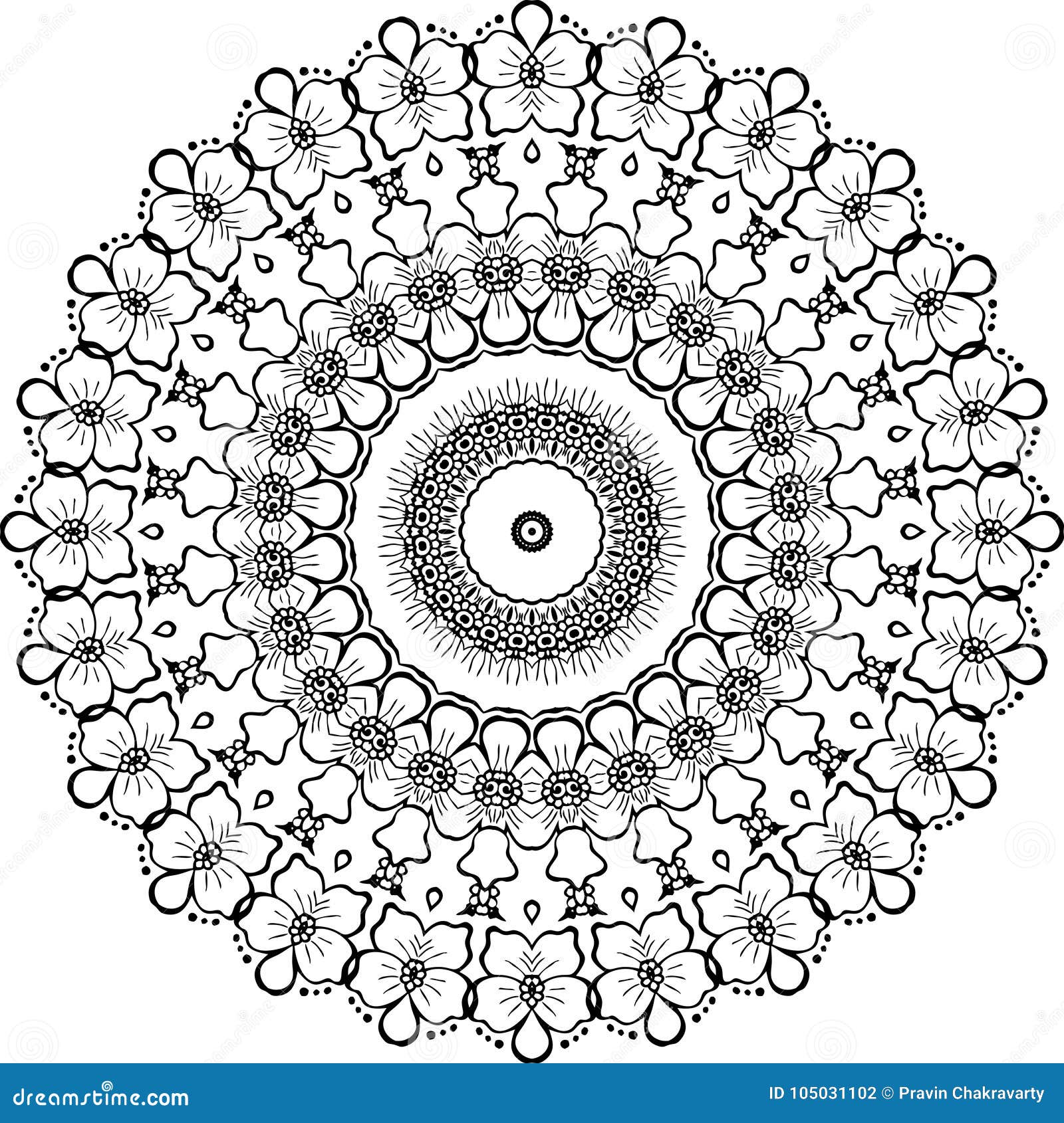 Vector Black and White Rounded Pattern Background, Vector Illustration ...