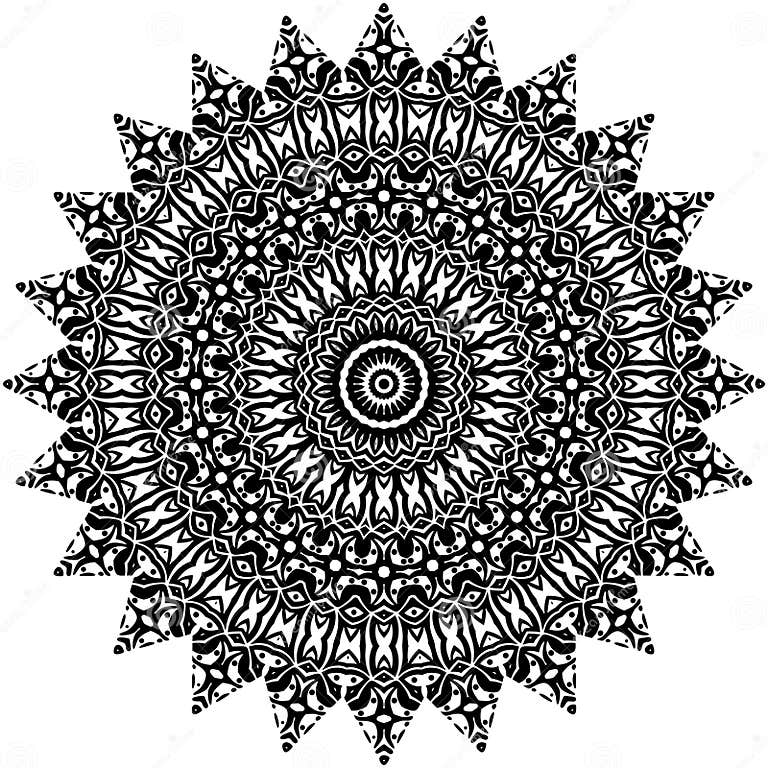 Vector Black and White Rounded Pattern Background, Vector Illustration ...