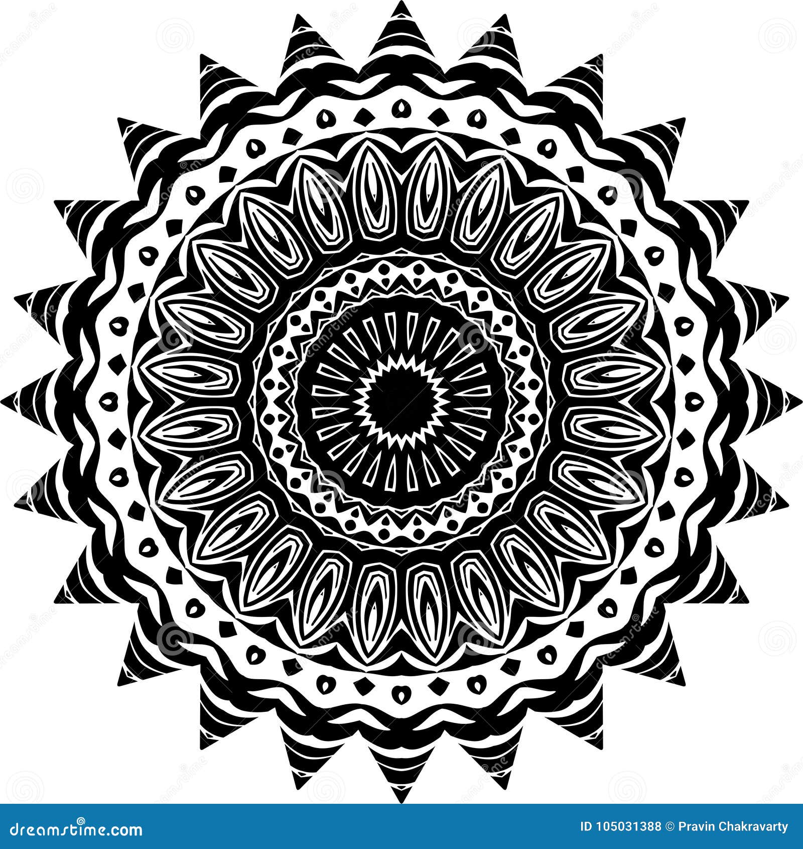 Vector Black and White Rounded Pattern Background, Vector Illustration ...