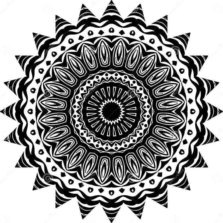 Vector Black and White Rounded Pattern Background, Vector Illustration ...