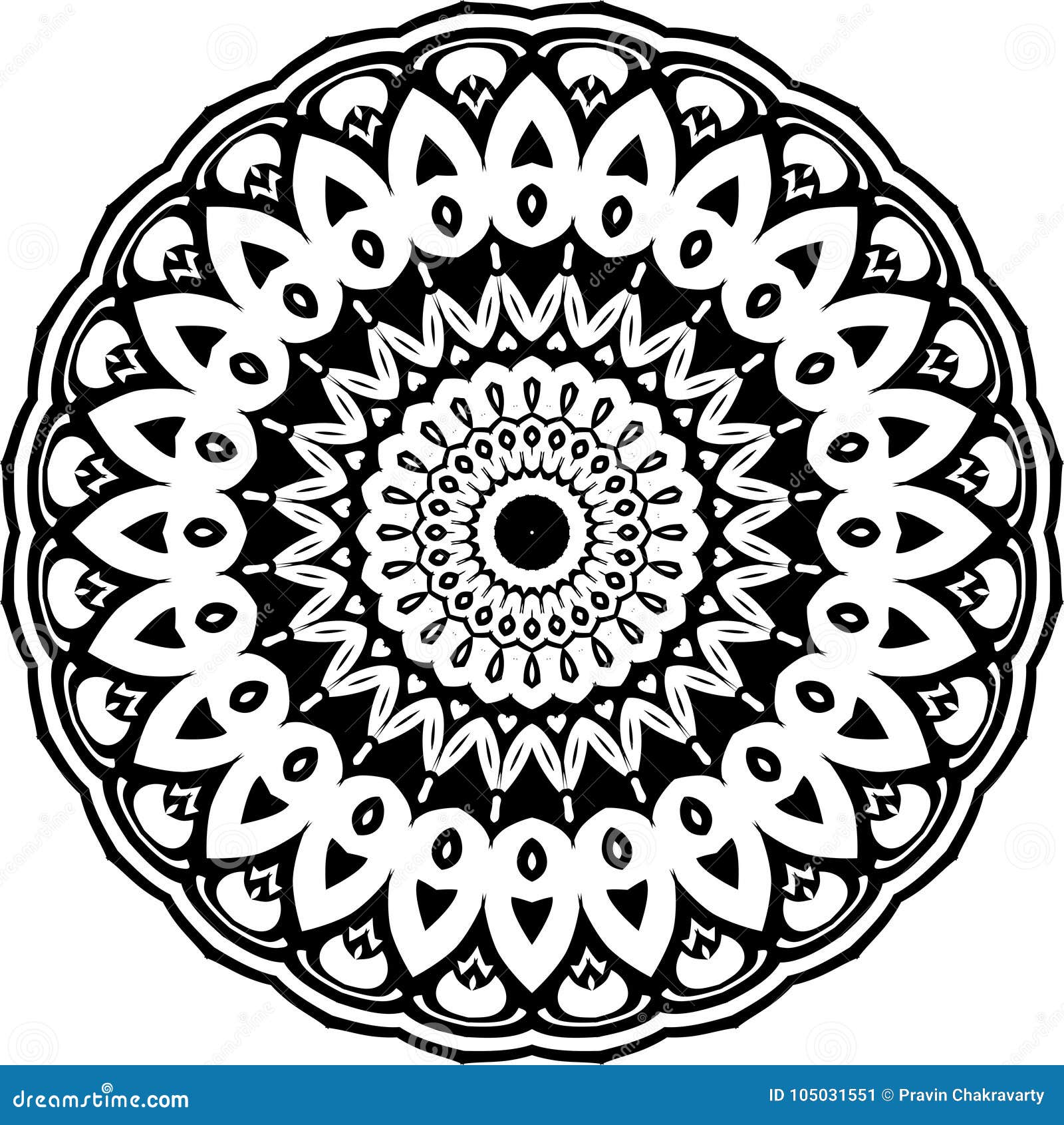Vector Black and White Rounded Pattern Background, Vector Illustration ...