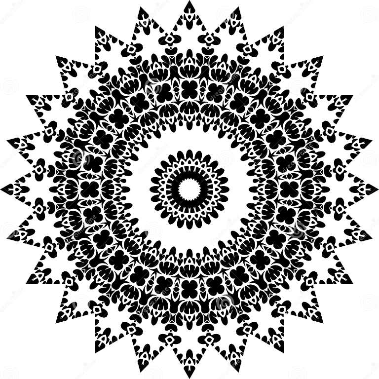 Vector Black and White Rounded Pattern Background, Vector Illustration ...