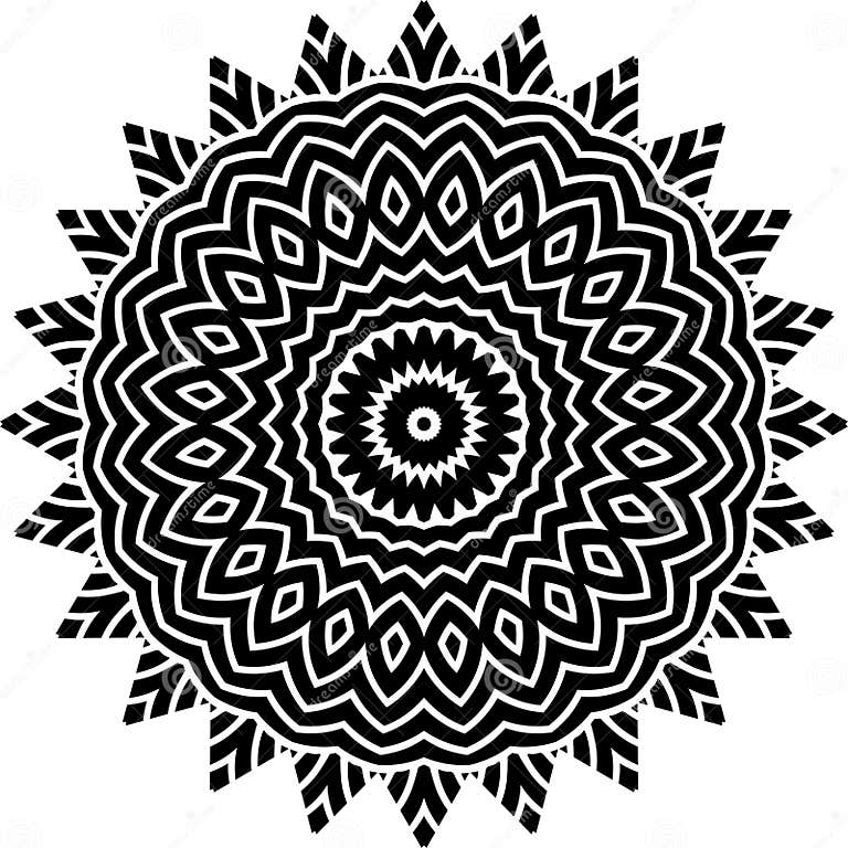 Vector Black and White Rounded Pattern Background, Vector Illustration ...
