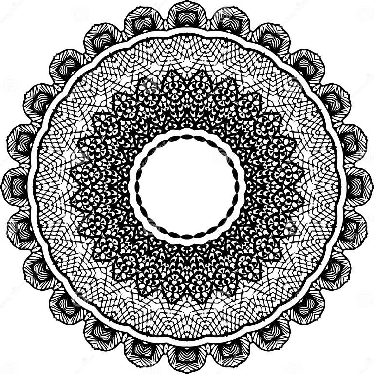 Vector Black and White Rounded Pattern Background, Vector Illustration ...
