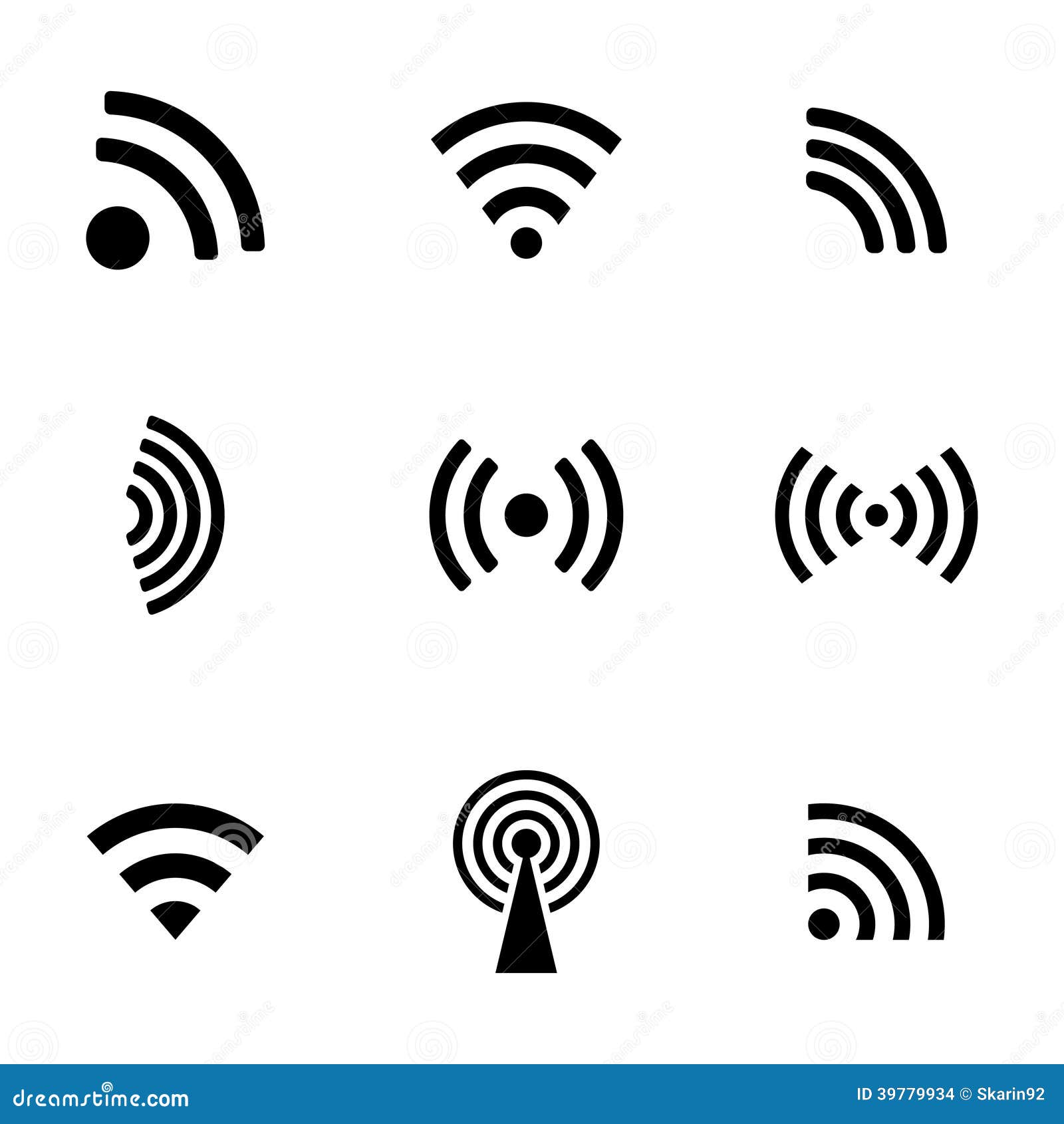 Wi-fi Wireless Icons. Visualization Of Wi-fi Connection Signal Quality ...