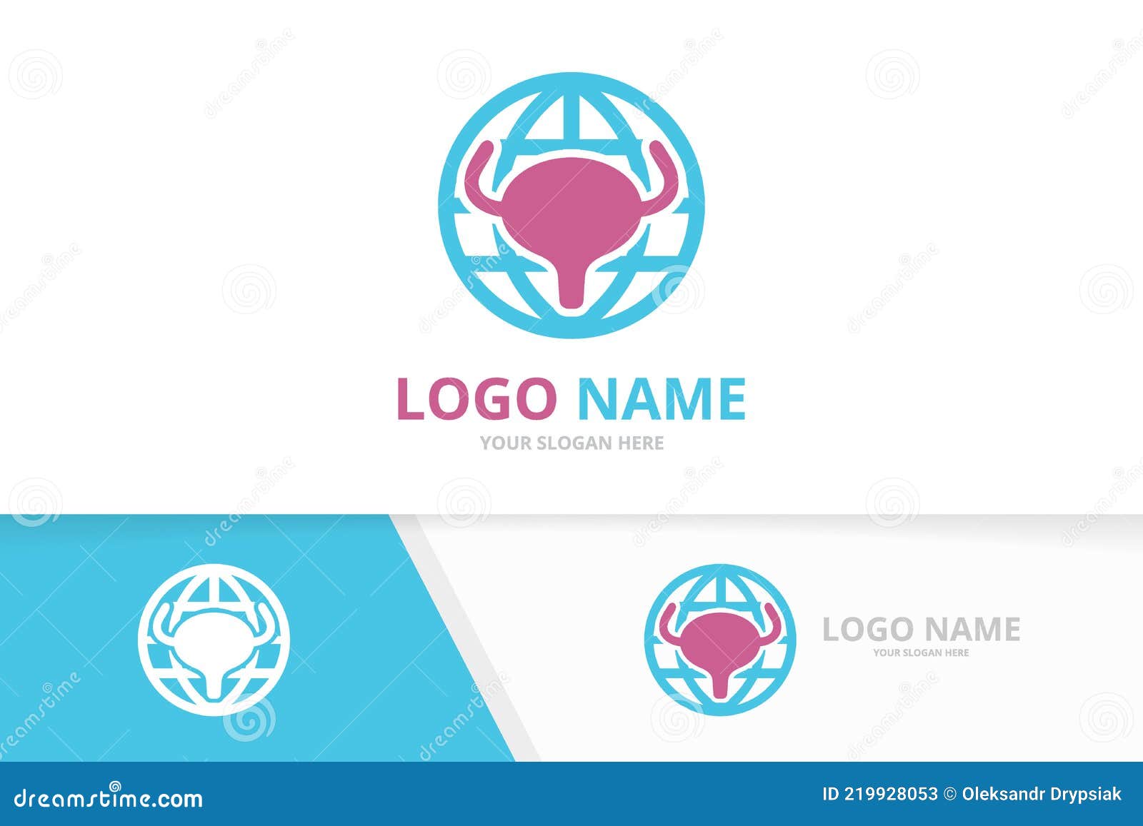 Vector Bladder and Globe Logo Combination. Urinary Tract Logotype ...
