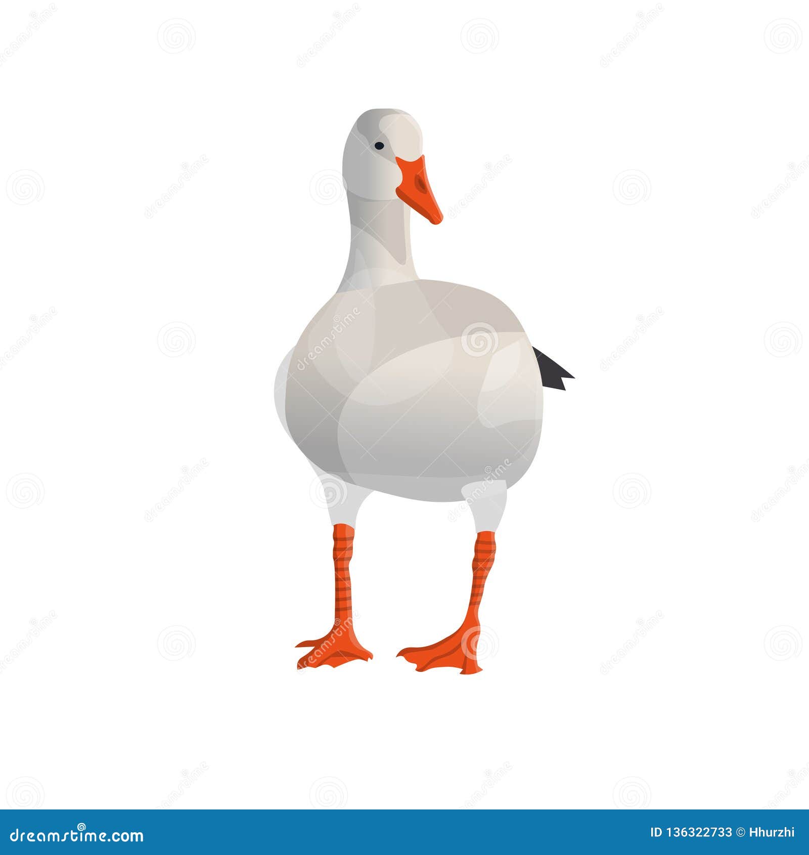 Vector blanco del ganso ilustración del vector. Ilustración de azul ...