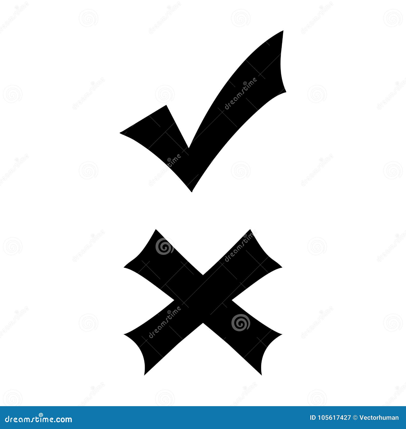 Vector Blanco Y Negro Correcto E Incorrecto Ilustración del Vector ...