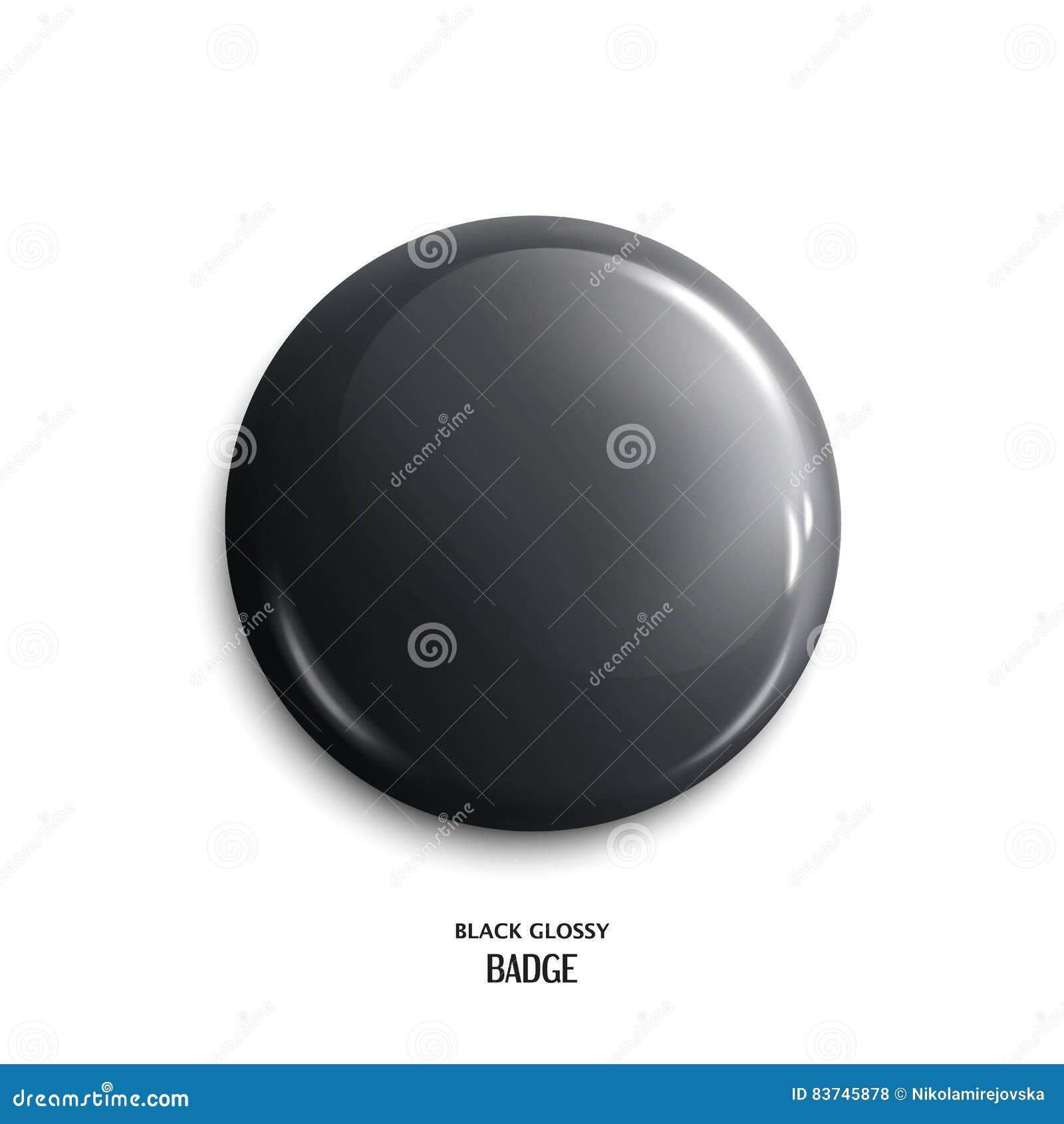 Vector Blank, Black Glossy Badge. Stock Vector - Illustration of design ...