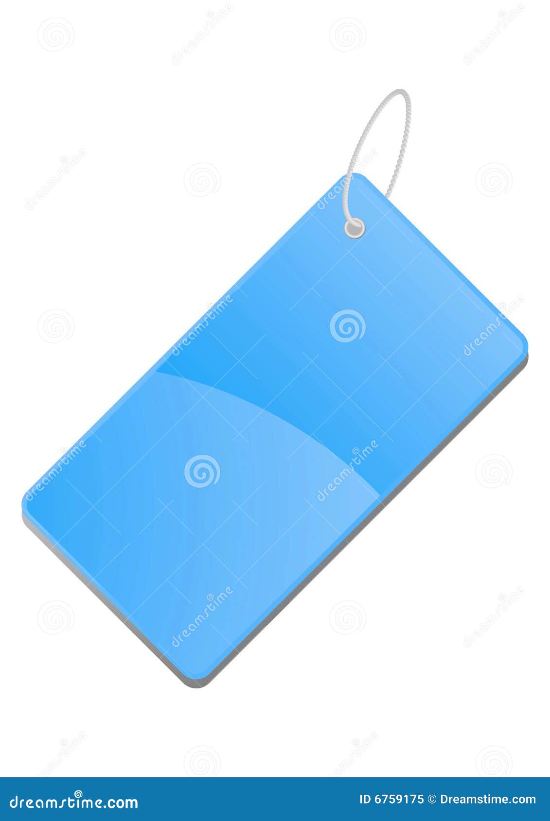 Vector blank blue tag stock vector. Illustration of glossy - 6759175