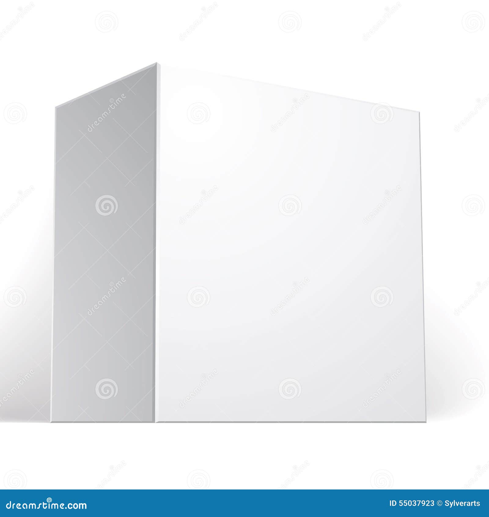 Vector Blank Box Isolated on White Background, Template for Your Stock ...
