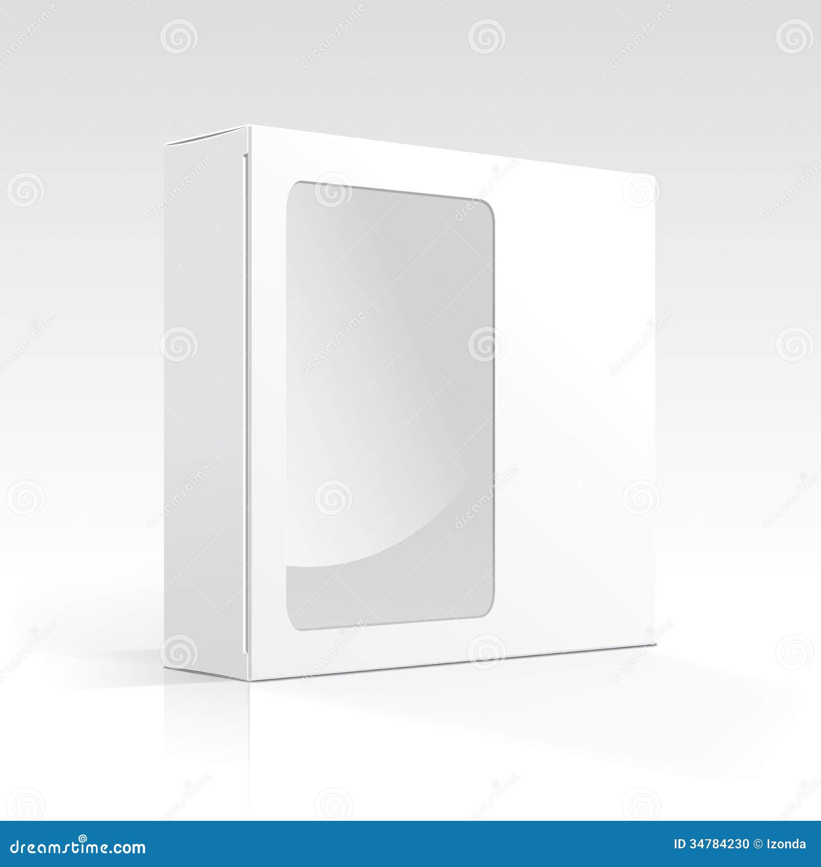 Vector Blank Box with Transparent Window Stock Vector - Illustration of ...
