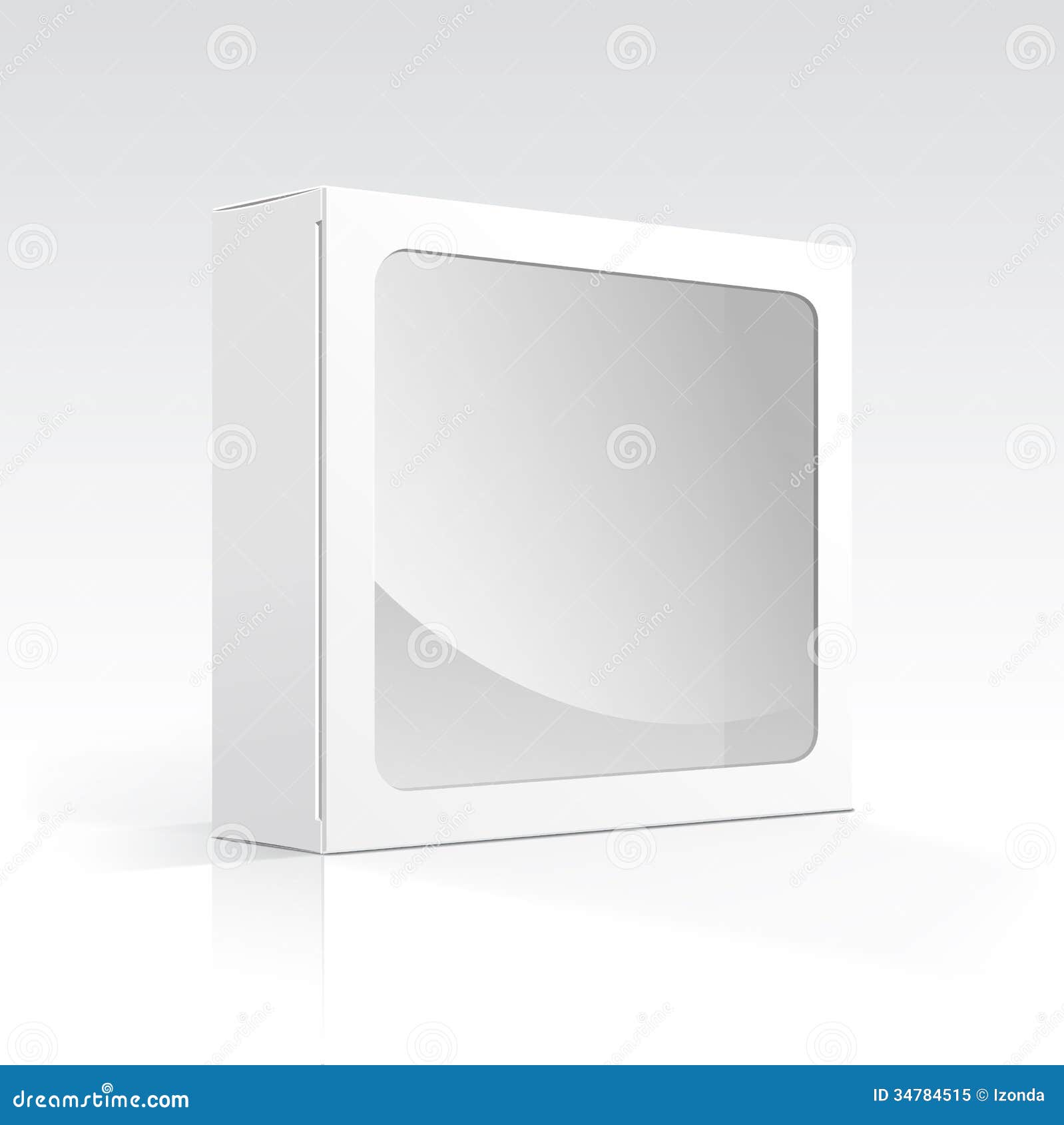 Vector Blank Box With Transparent Window | CartoonDealer.com #34784515