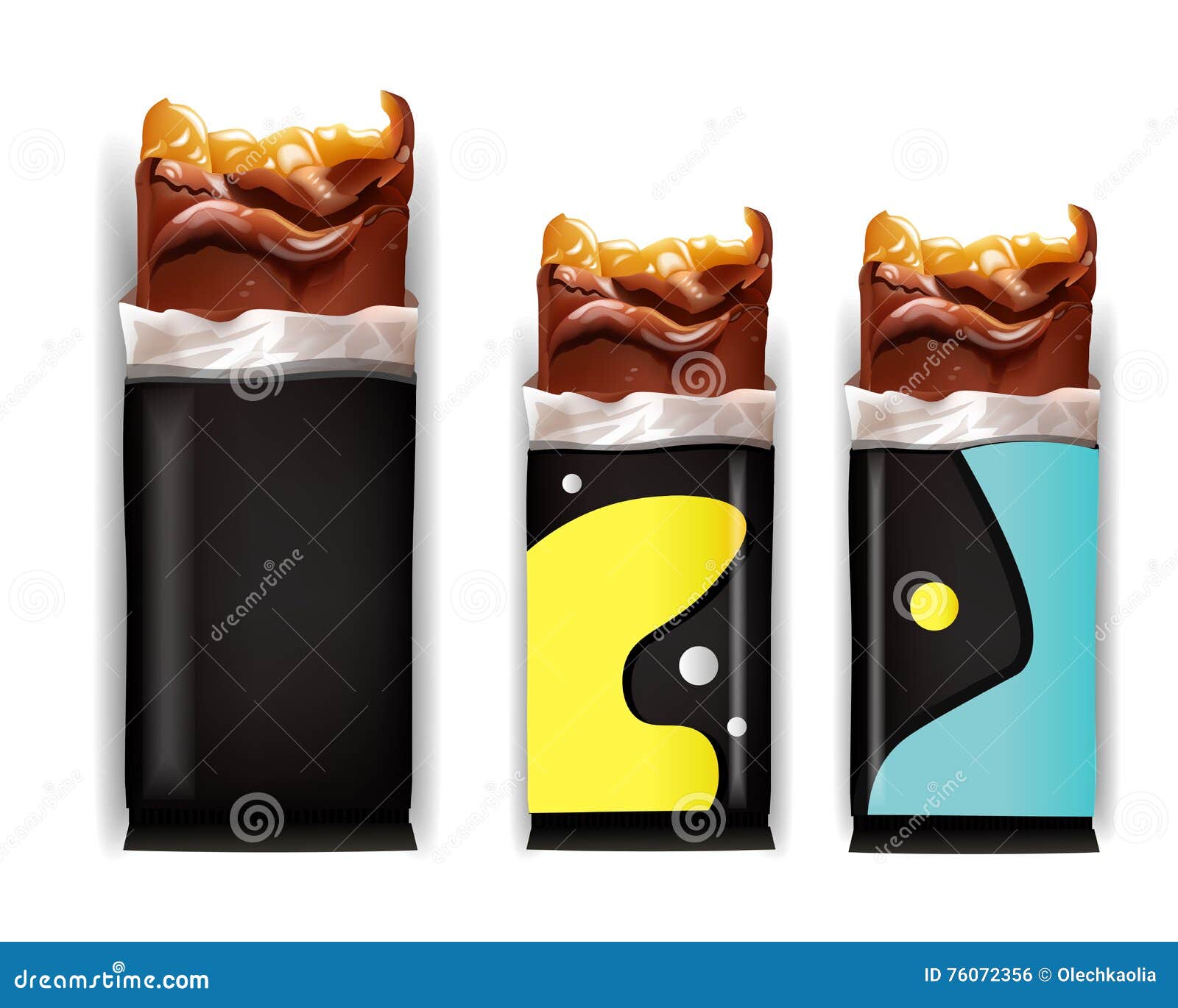 Vector Blank Food Packaging for Chocolate Bar. Wrapper Design . on ...