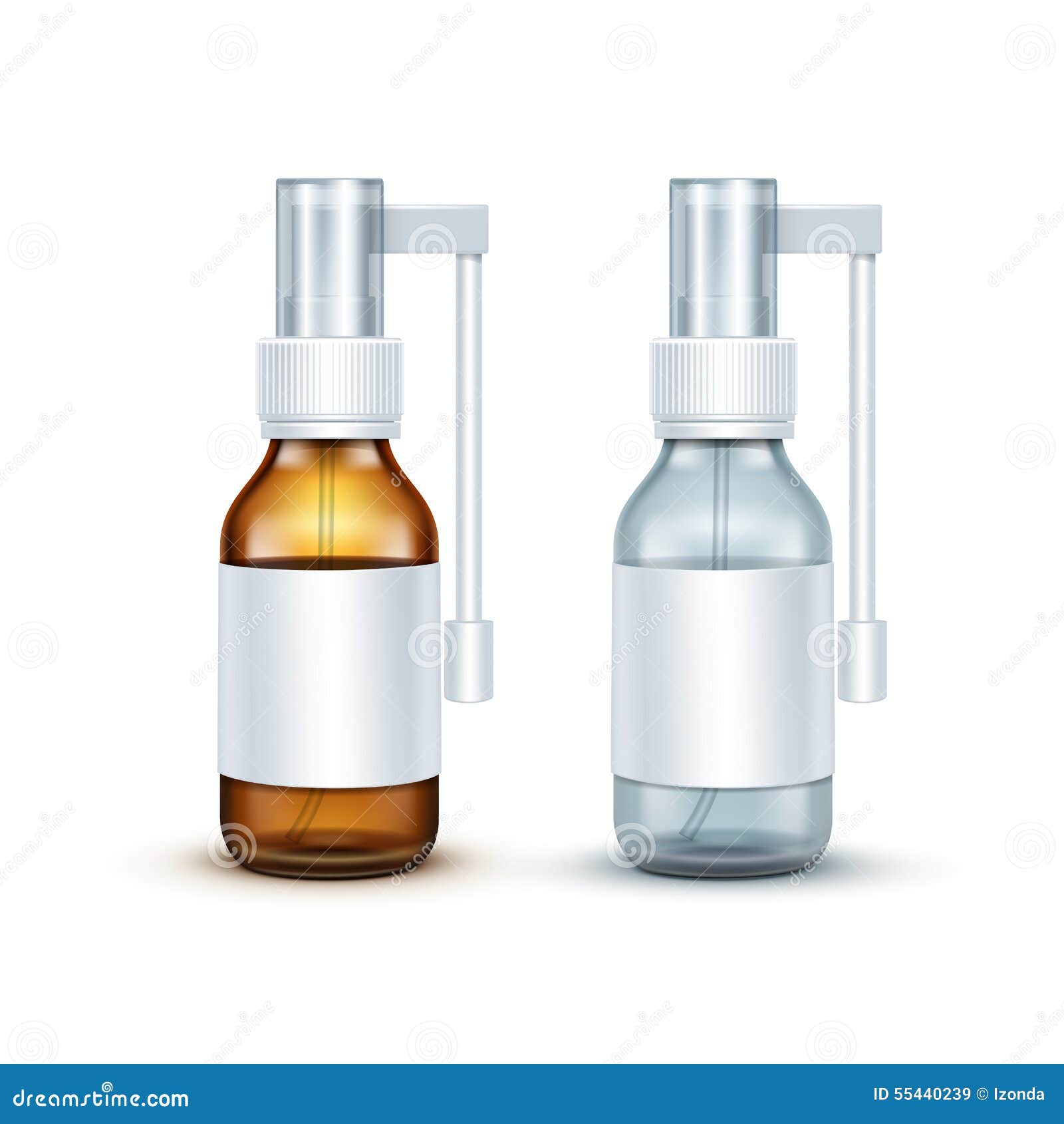 Vector Blank Glass Medical Spray Bottle Stock Vector - Illustration of ...