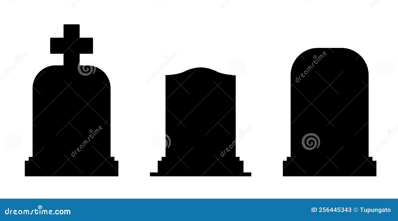 Vector blank headstone set stock vector. Illustration of death - 256445343