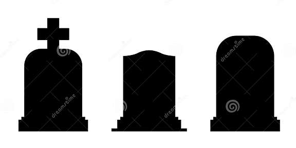 Vector blank headstone set stock vector. Illustration of death - 256445343