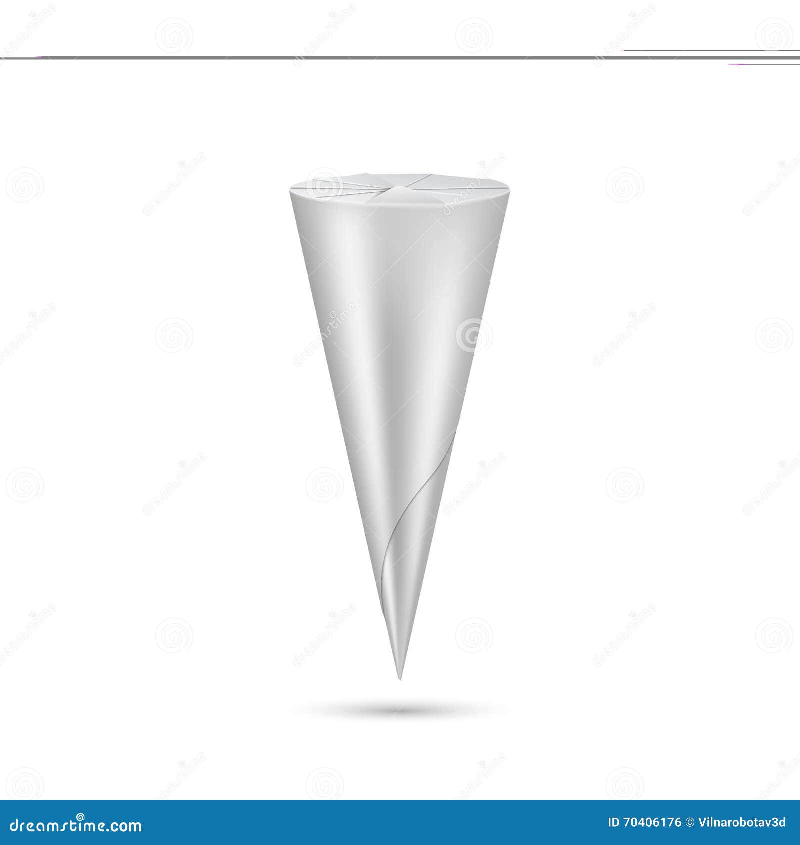 Vector Blank Ice Cream Cone Package Stock Vector - Illustration of ...