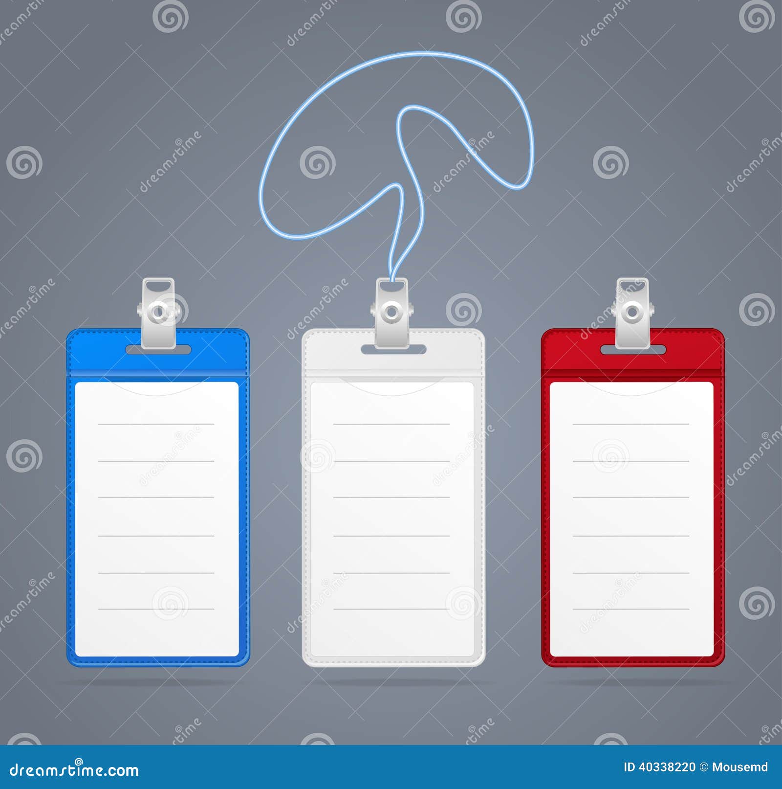 Vector Blank ID (identification Card ) Badge Stock Vector ...
