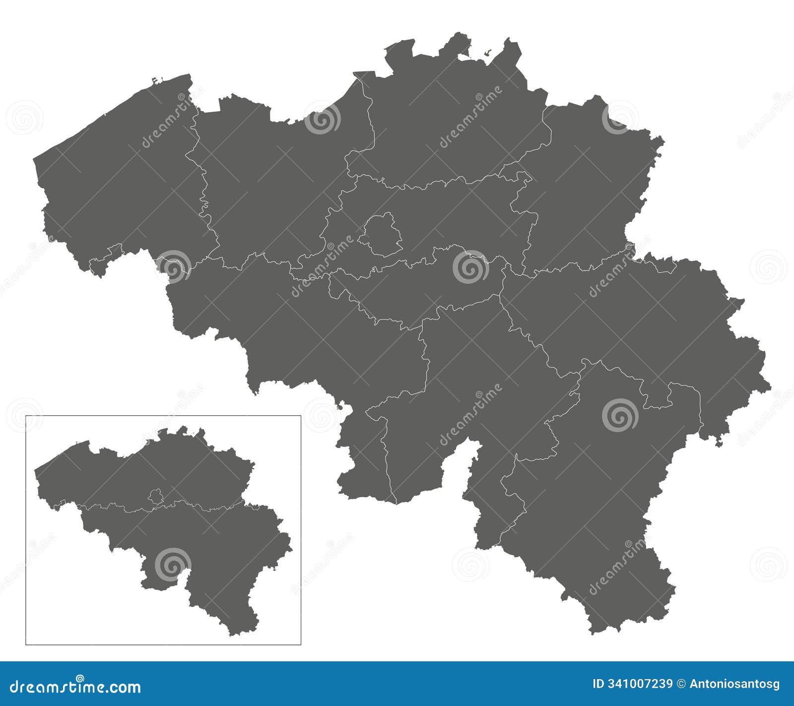Blank Map Belgium. High Quality Map Belgium With Provinces On ...