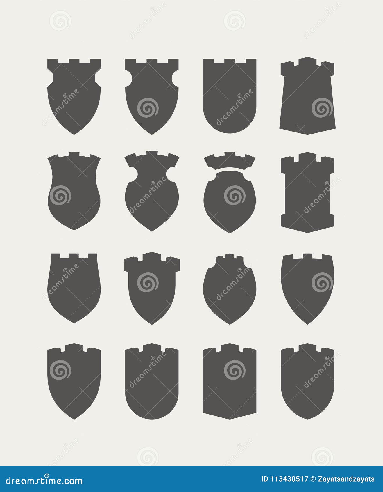 Medieval Shields Template