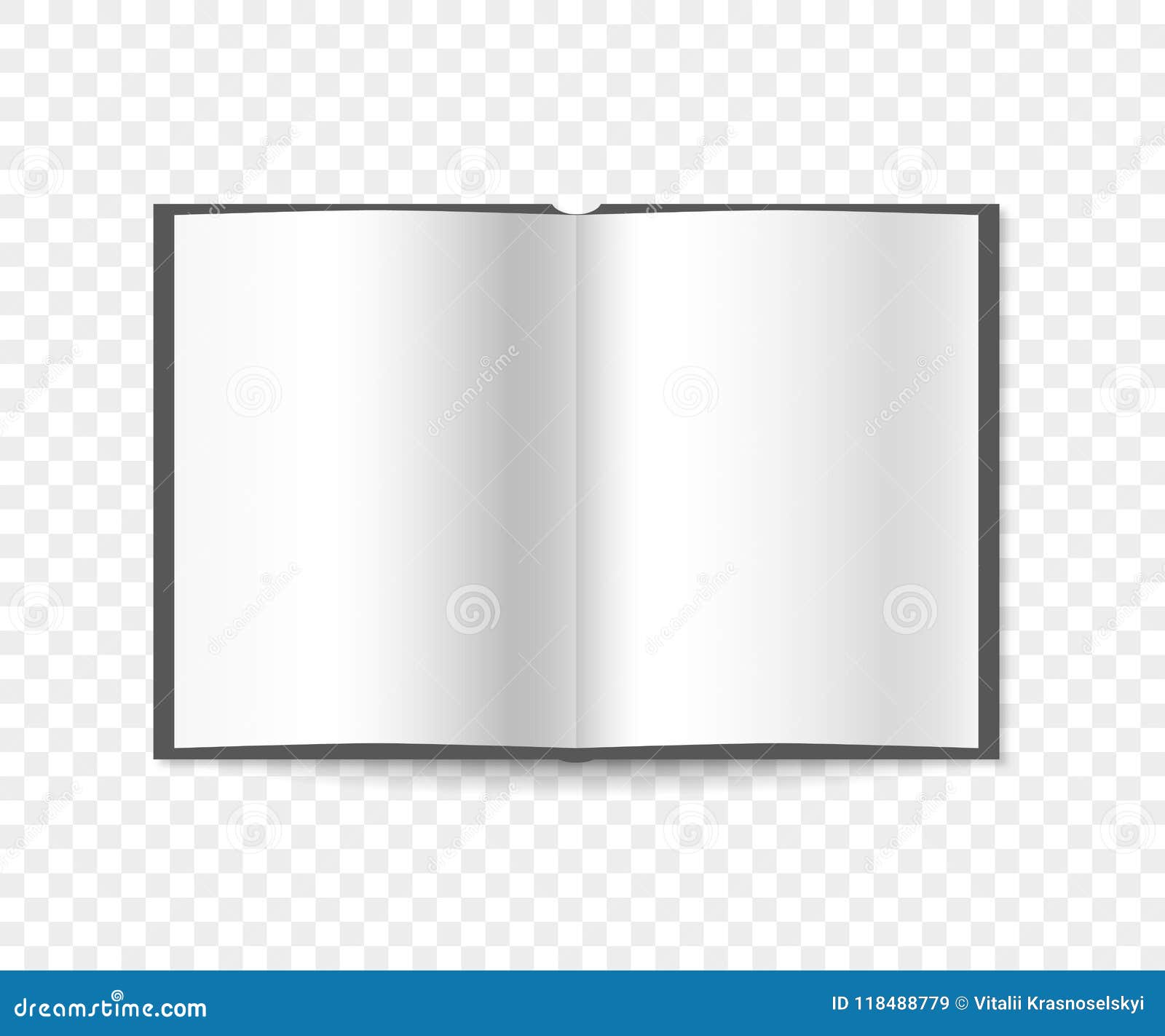 Vector Blank Open Book Spread on a Isolated Background Stock Vector ...