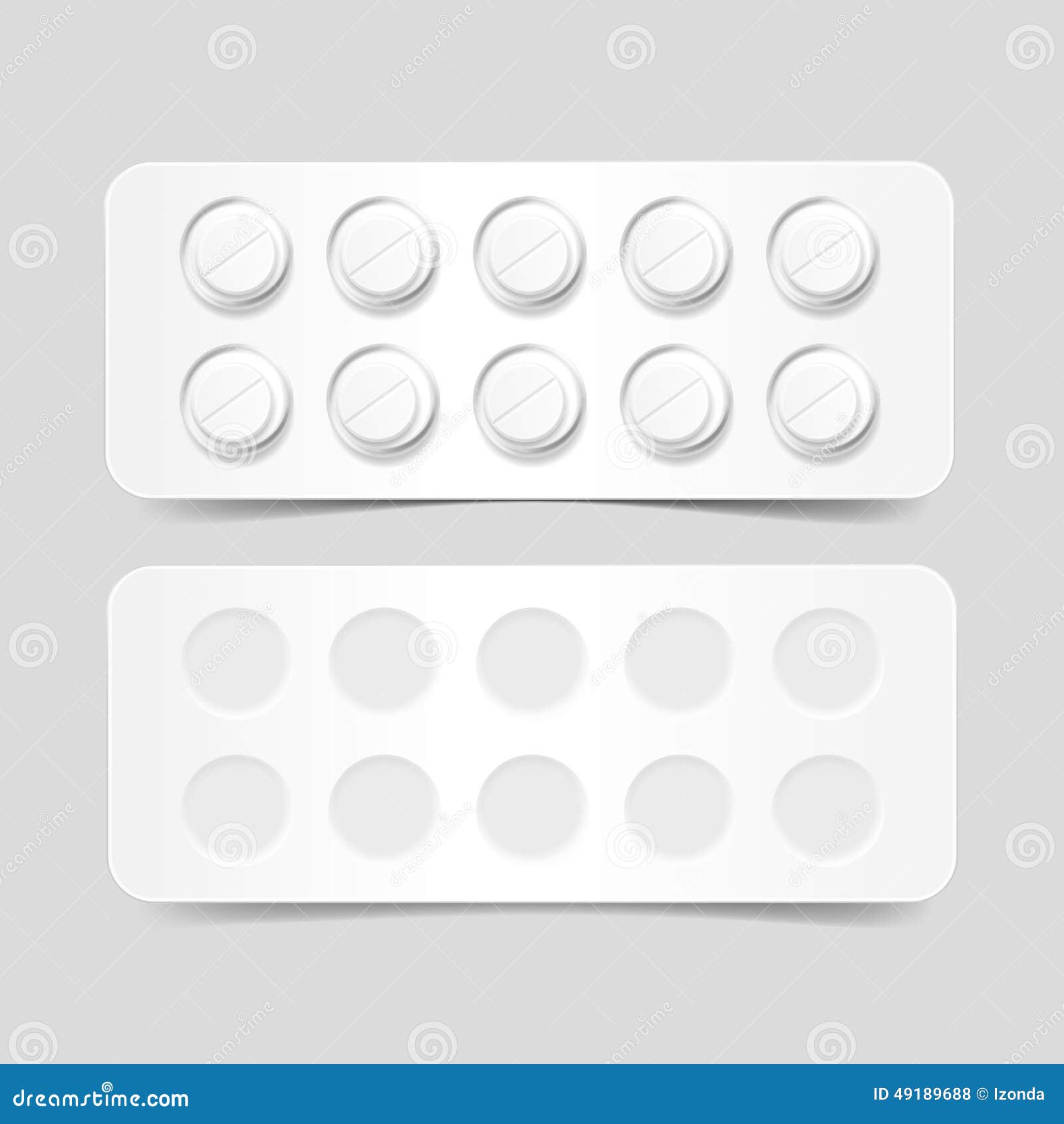 Vector Blank Pack of Pills Isolated on Background Stock Vector ...