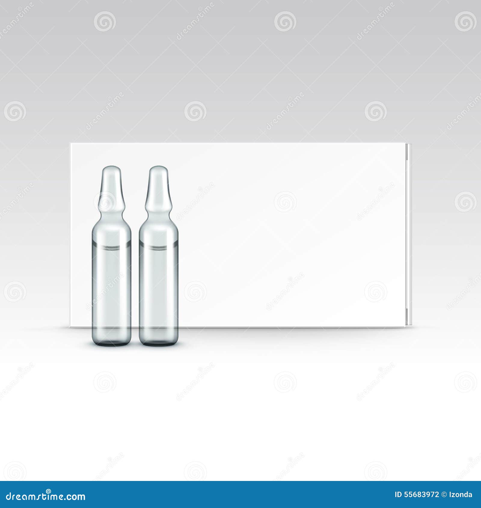 Vector Blank Packaging Box for Ampoules Isolated Stock Vector ...