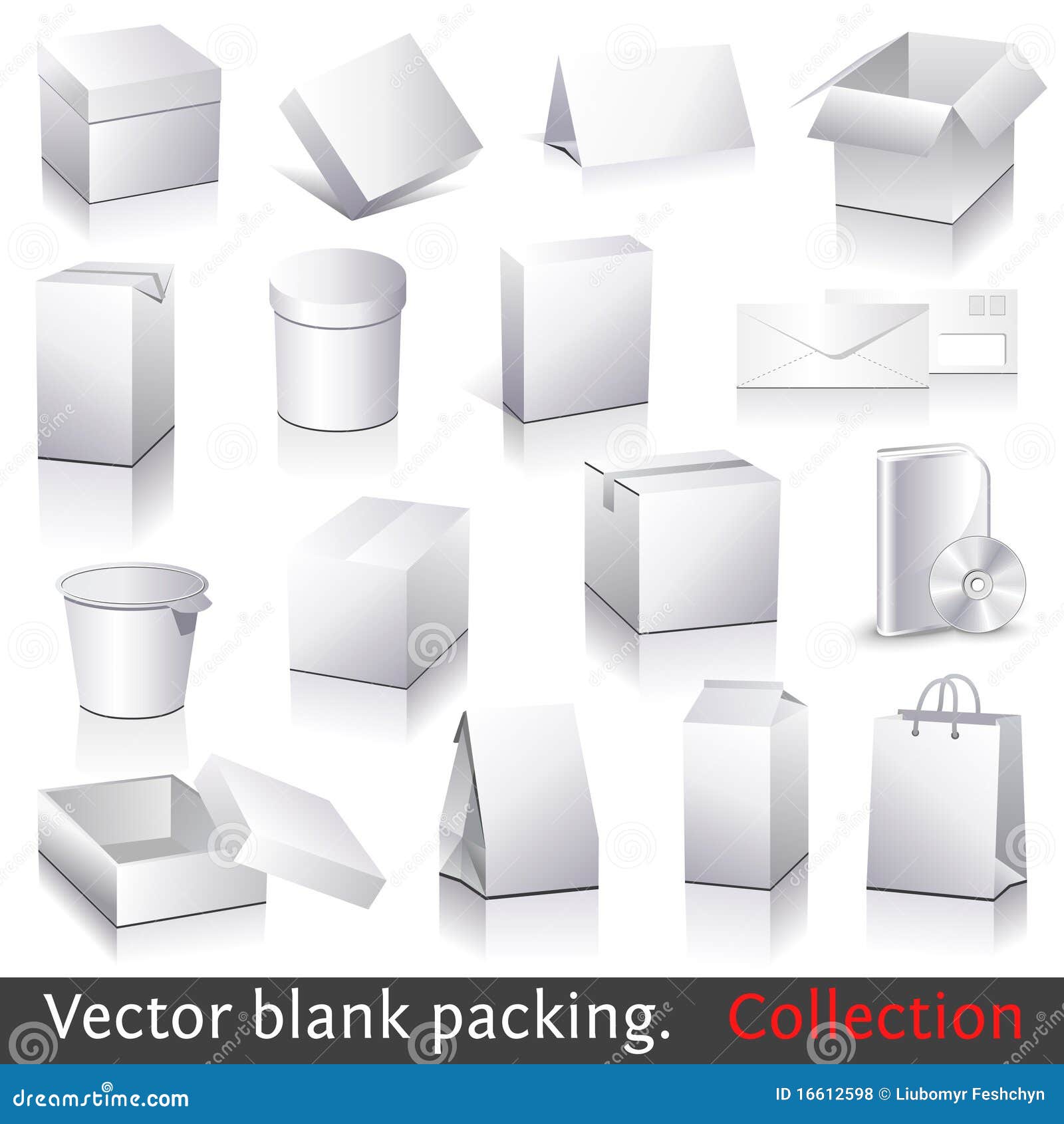 Vector Blank Packing Collection Stock Vector - Illustration of ...