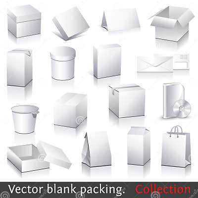 Vector Blank Packing Collection Stock Vector - Illustration of ...