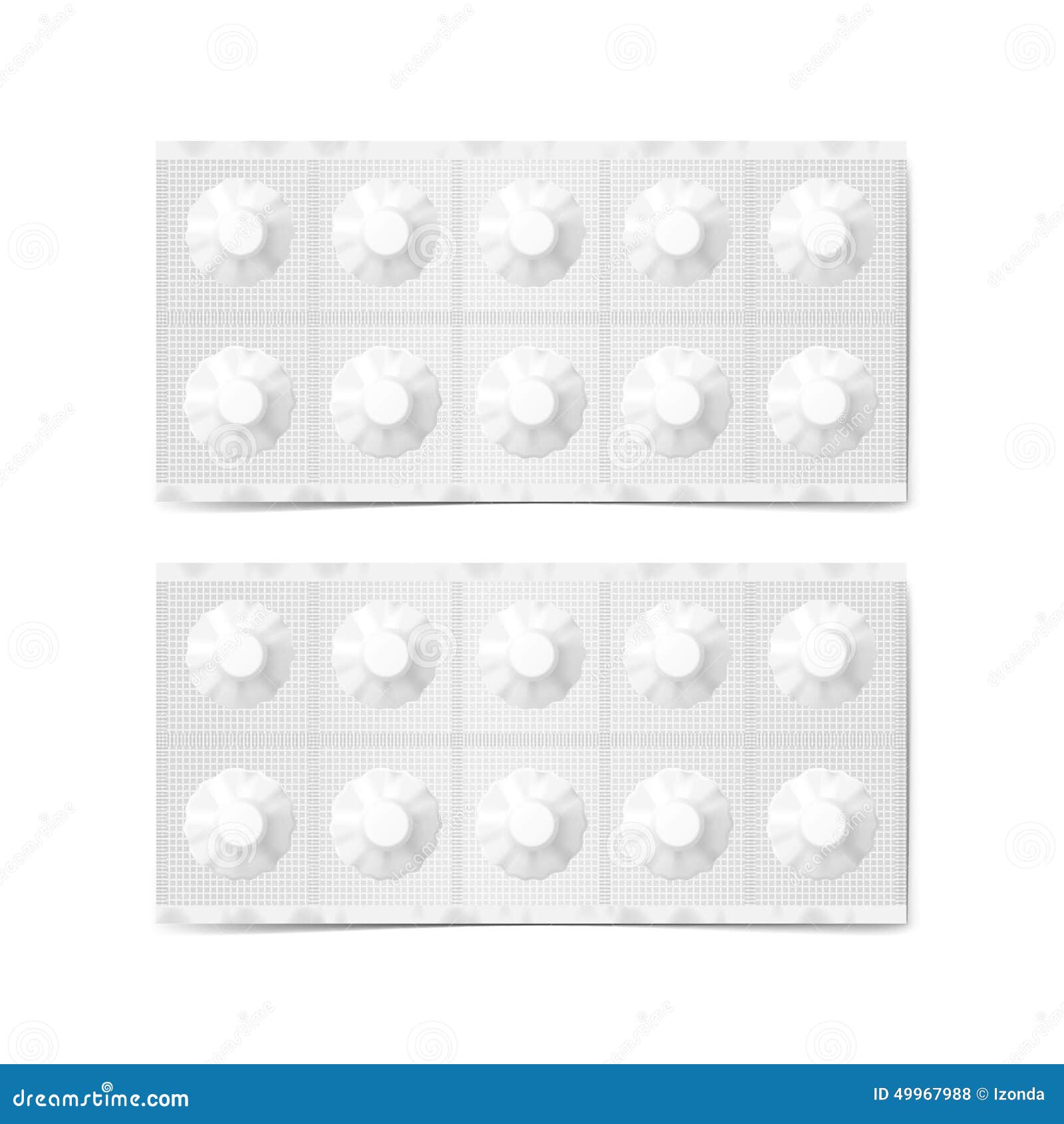 Vector Blank Paper Pack of Pills Isolated on White Stock Vector ...