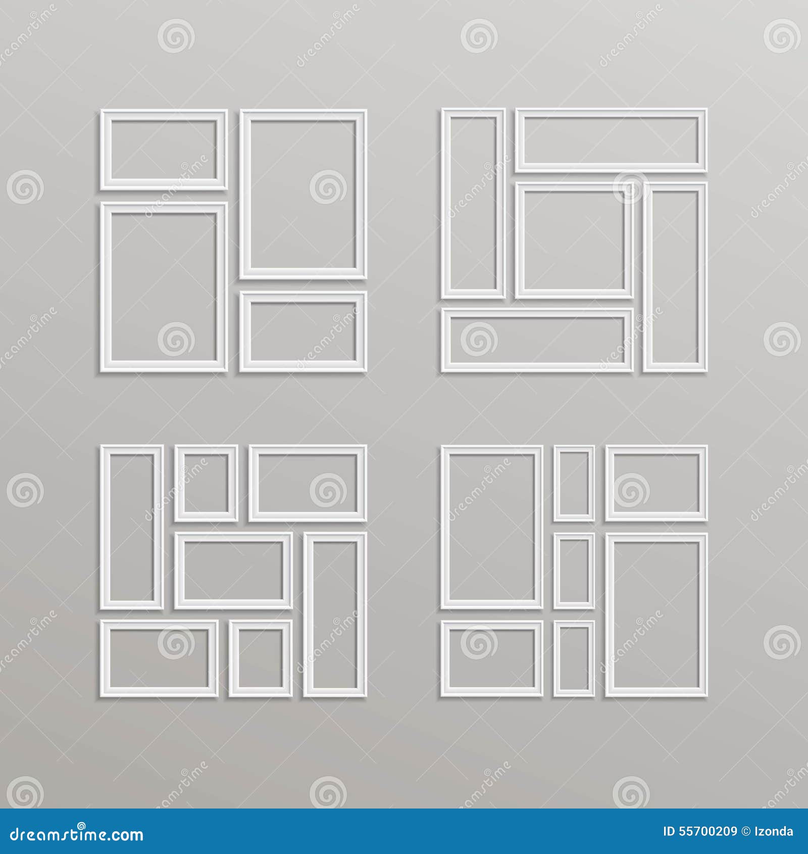 Vector Blank Picture Frame Template Composition Stock Vector ...