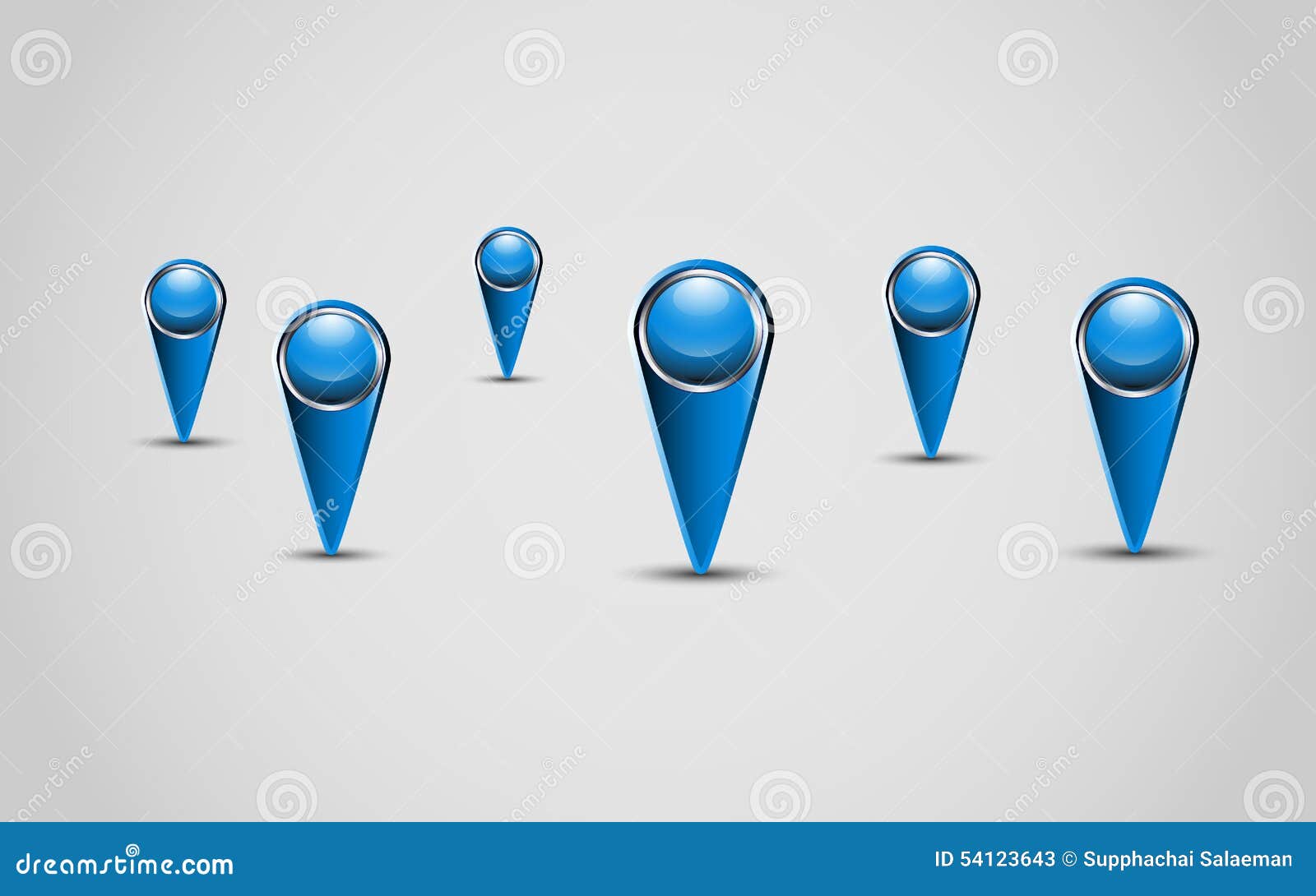 Vector Blank Pin Circle Sign Template Stock Vector - Illustration of ...